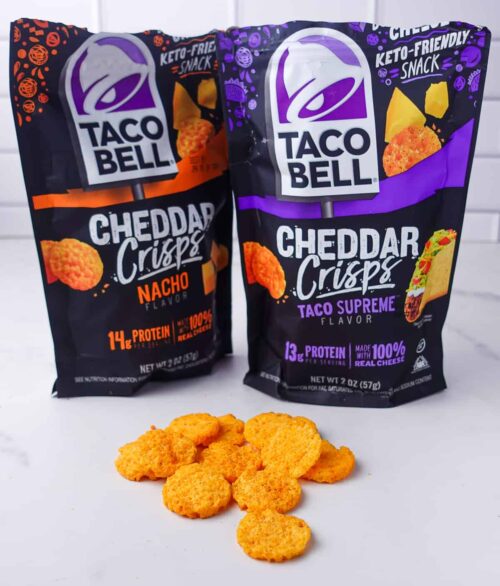 REVIEW: Taco Bell Cheddar Crisps » Protein Snack Reviews