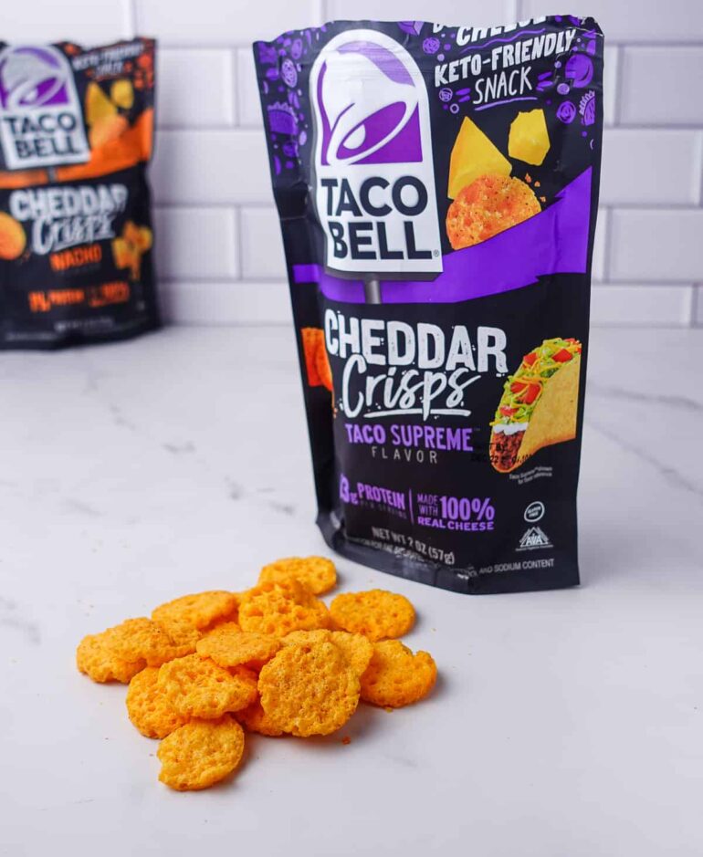REVIEW: Taco Bell Cheddar Crisps » Protein Snack Reviews