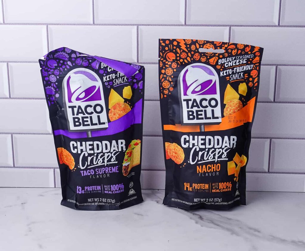 REVIEW: Taco Bell Cheddar Crisps » Protein Snack Reviews